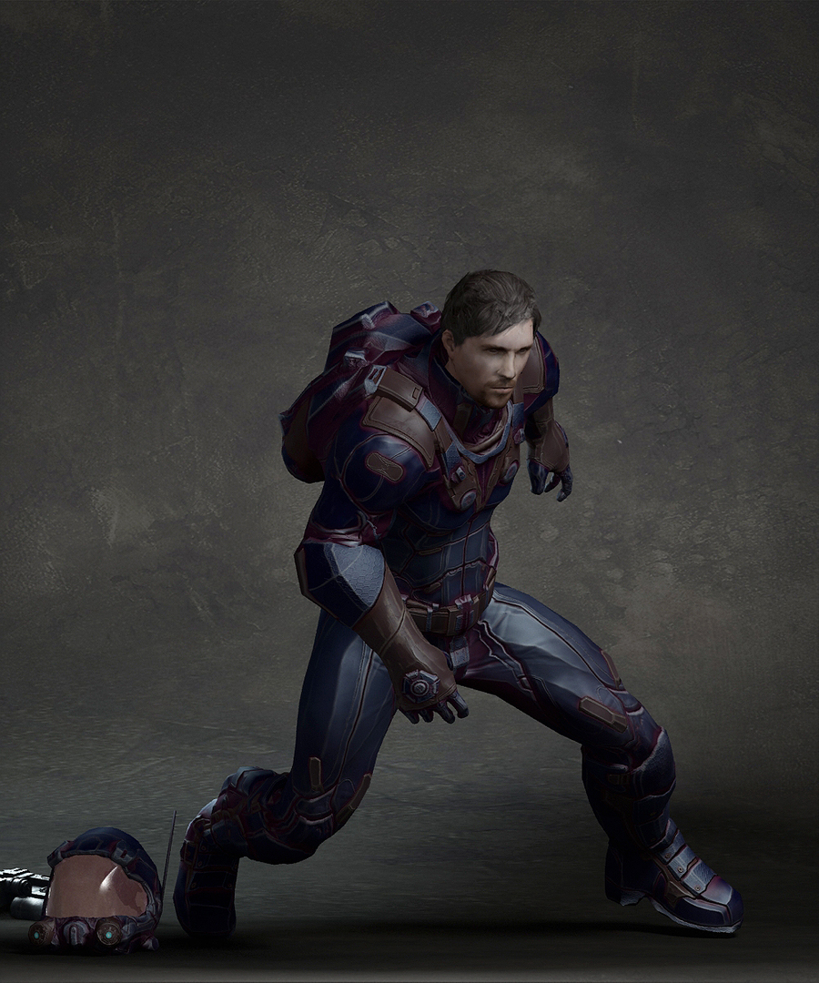 soldier man space 3d model