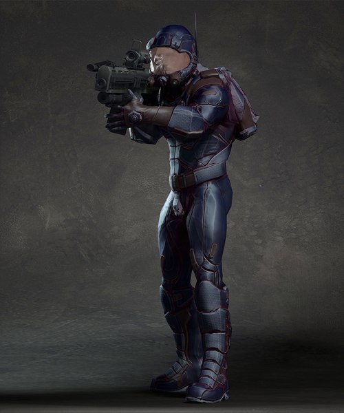 soldier man space 3d model