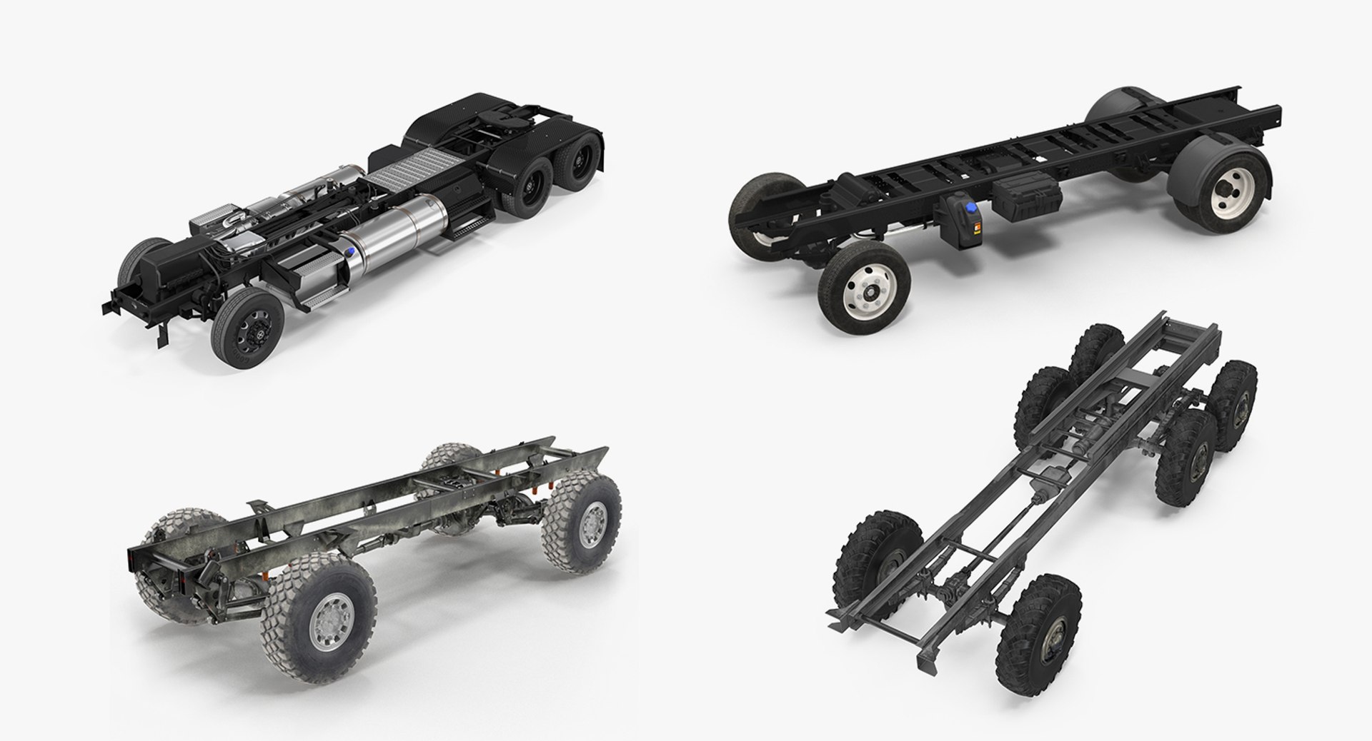 Truck chassis 3D model - TurboSquid 1331043
