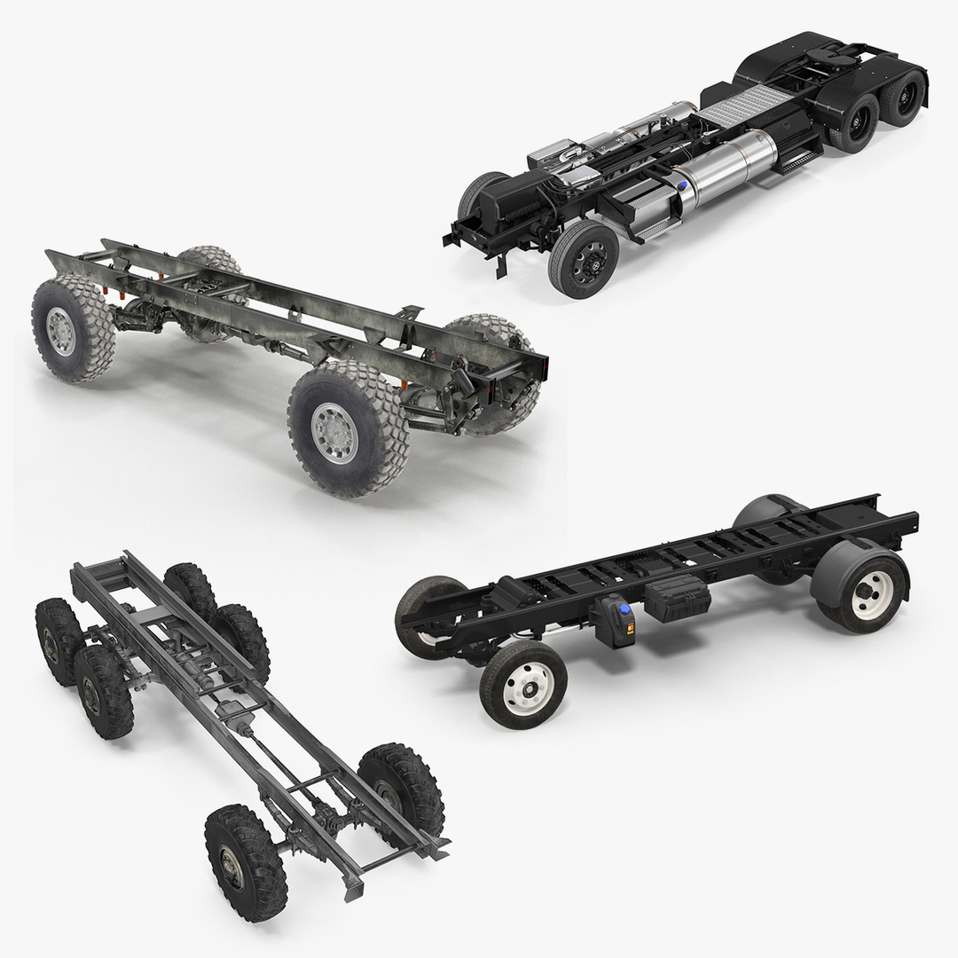 Truck chassis 3D model - TurboSquid 1331043