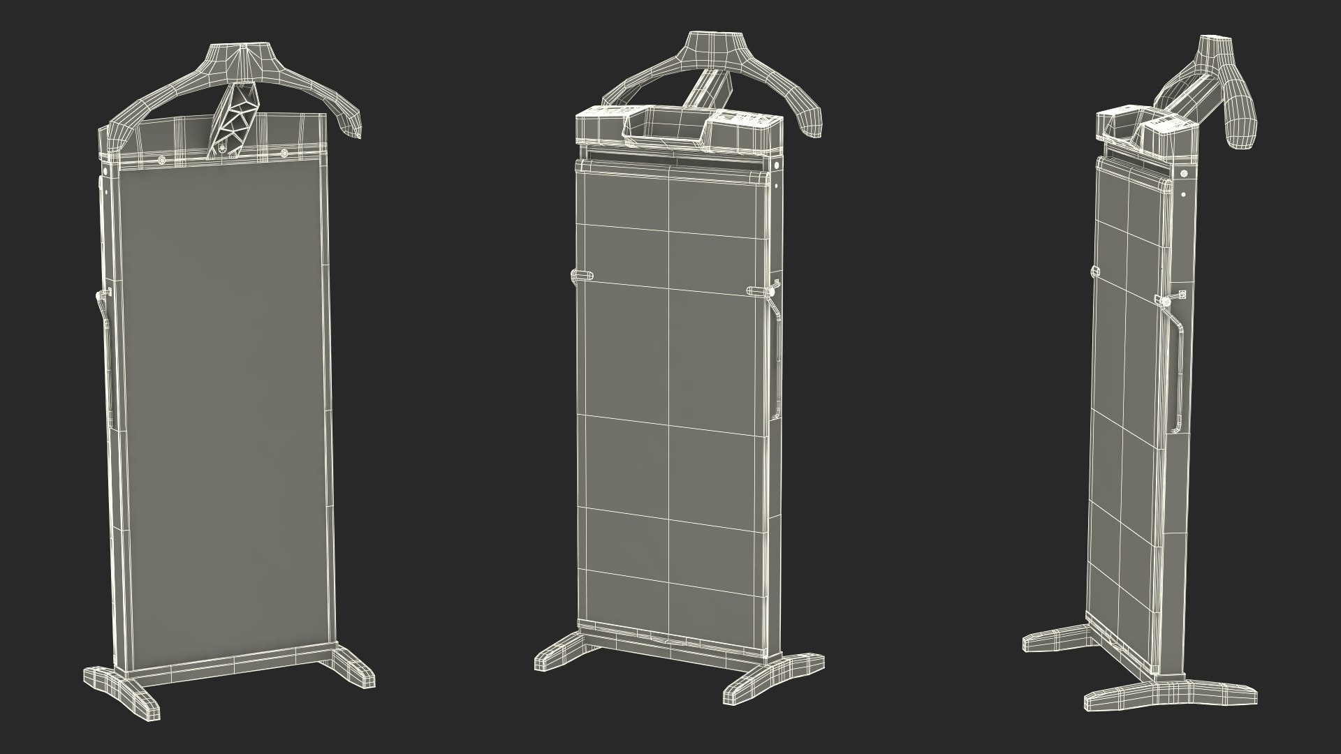 Trouser Press Light Wood Trim Open 3D Model - TurboSquid 2323170
