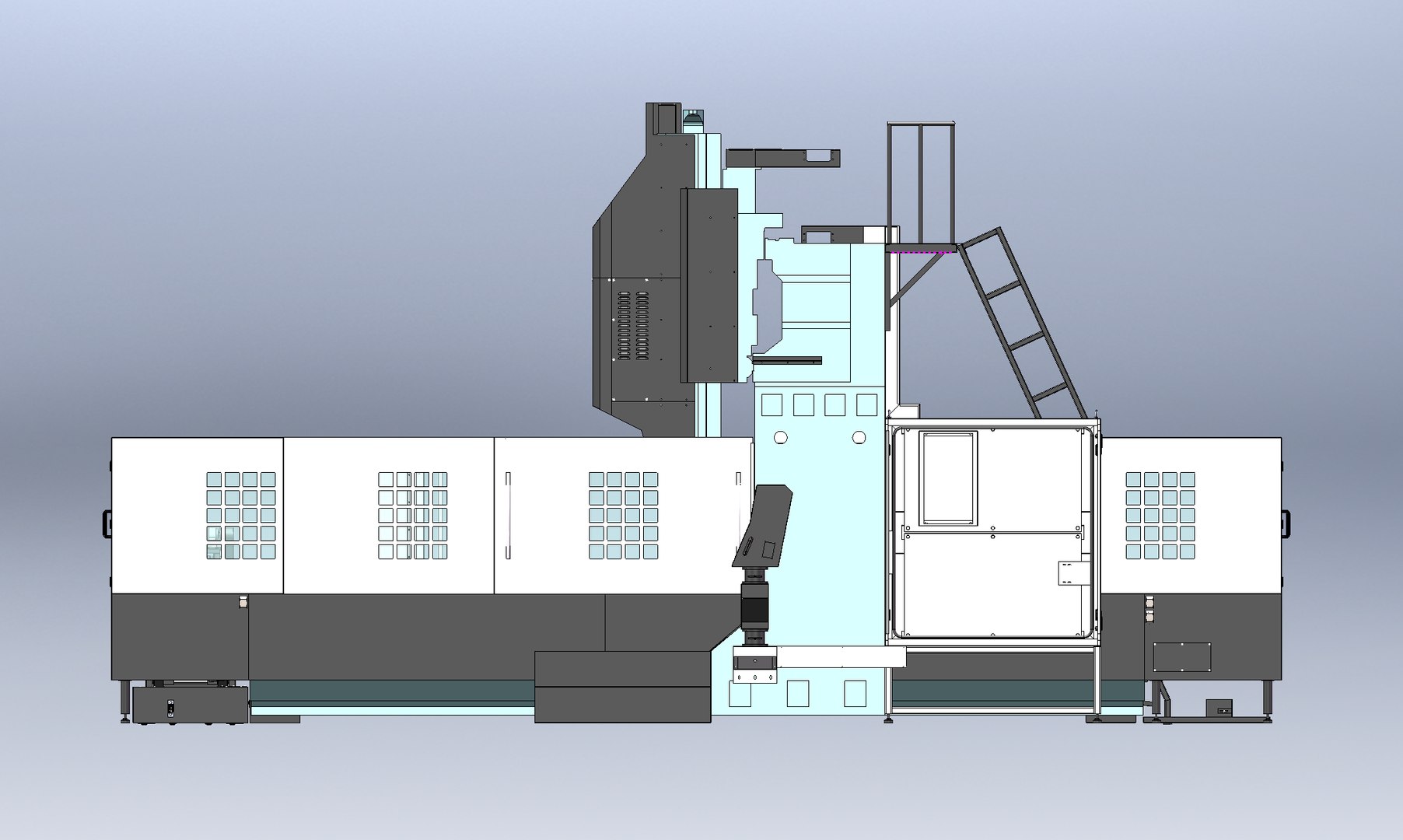 3D Large gantry milling machine model - TurboSquid 1793061