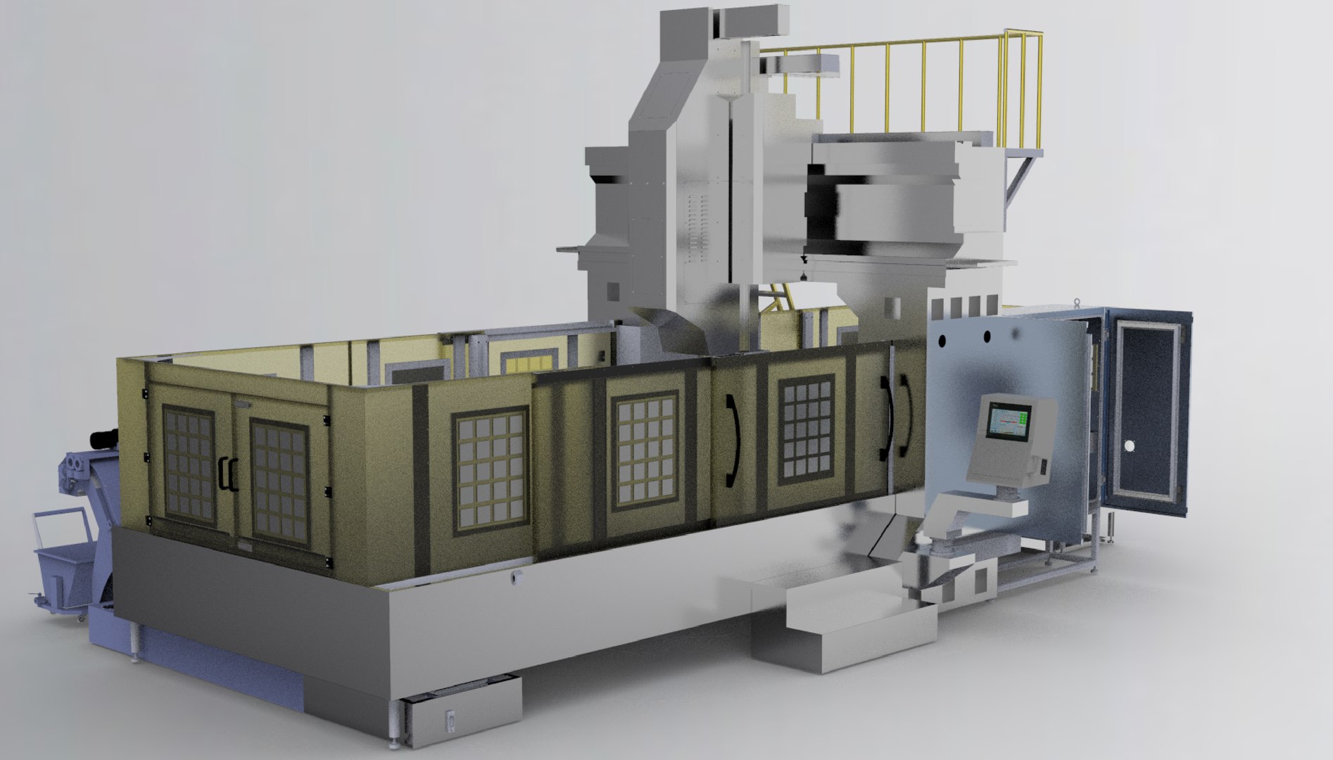 3D Large gantry milling machine model - TurboSquid 1793061