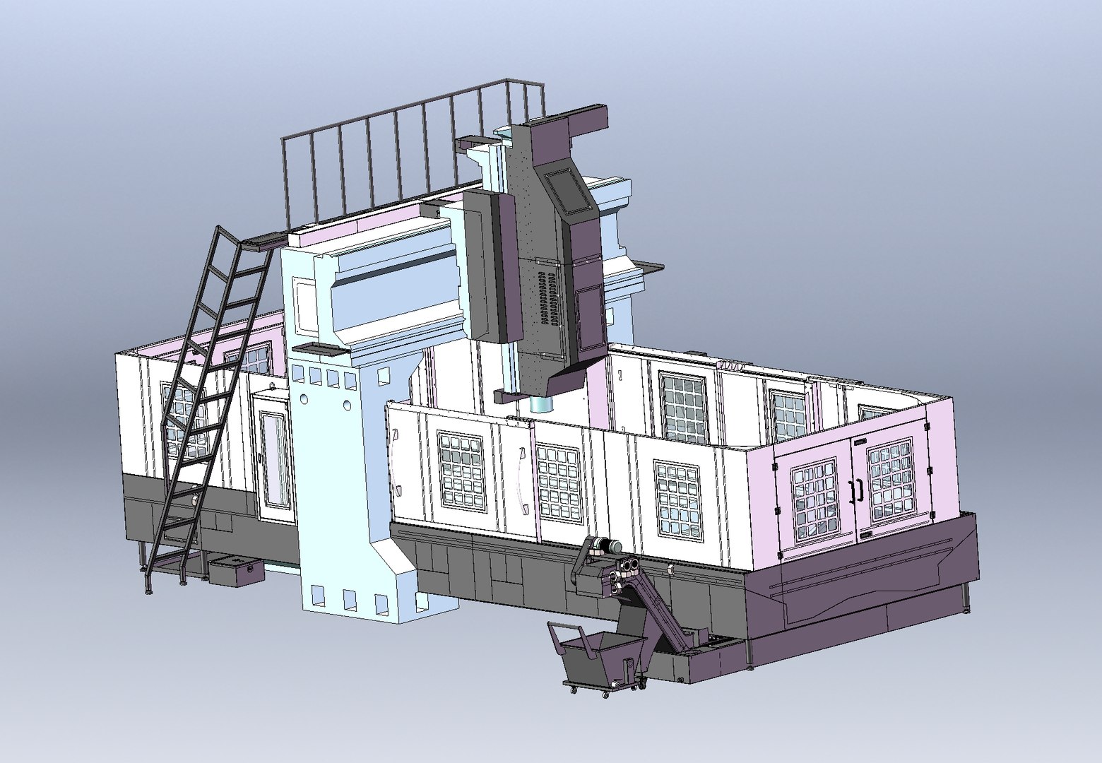 3D Large gantry milling machine model - TurboSquid 1793061