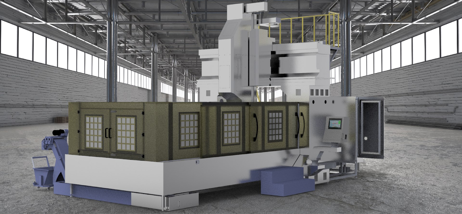 3D Large gantry milling machine model - TurboSquid 1793061