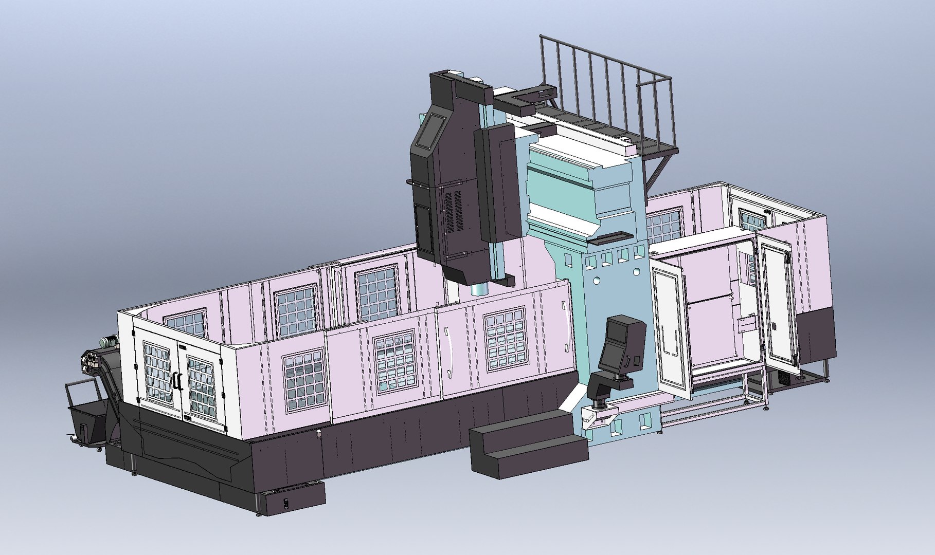 3D Large gantry milling machine model - TurboSquid 1793061