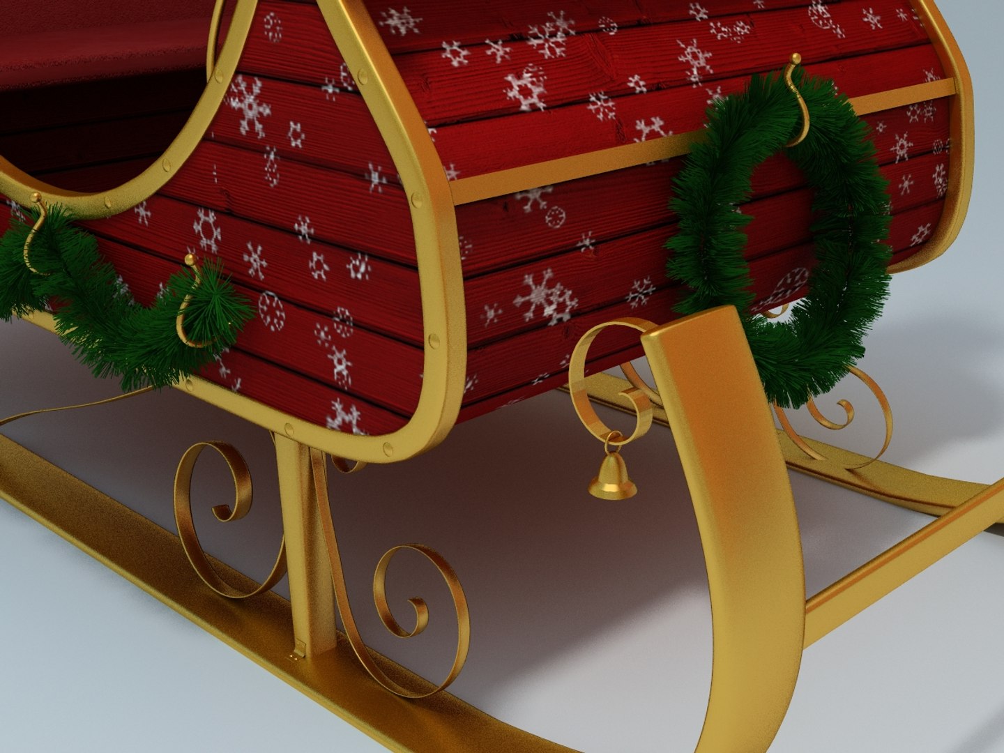 Santa Sled 3d Model
