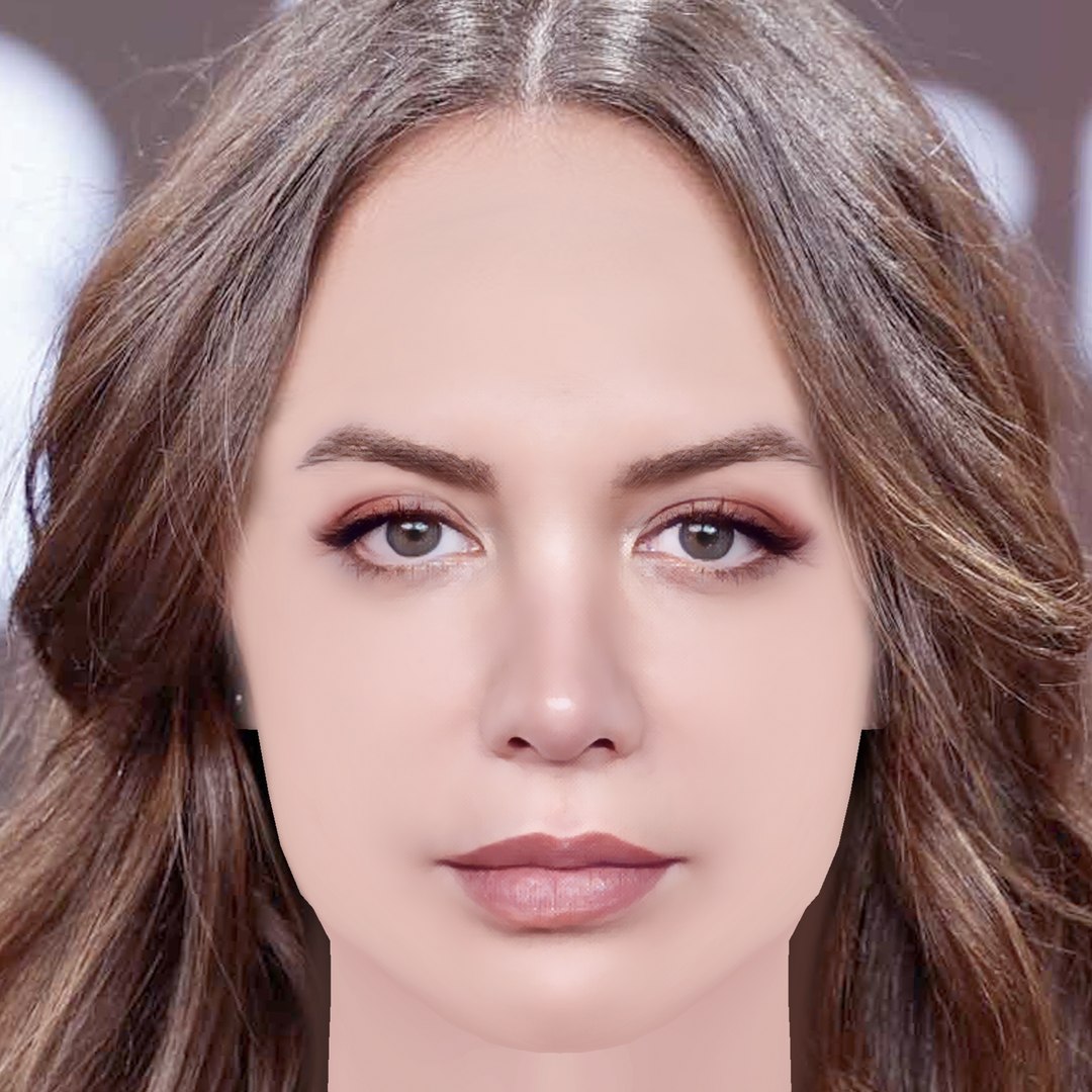 3D Maria Hervas Head - No Hair - Low Poly Head For Game Model ...