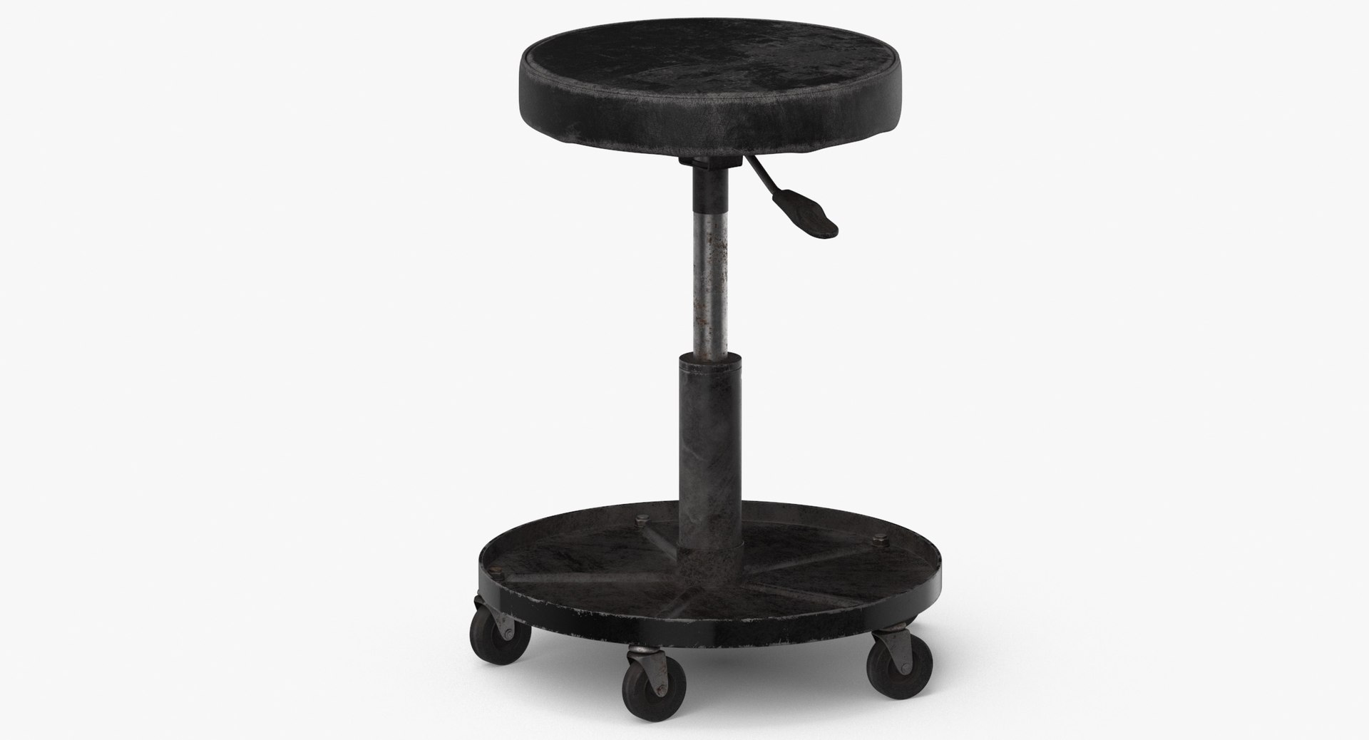 3D Wood Working Stool Type 02 Clean And Dirty Model - TurboSquid 2090335