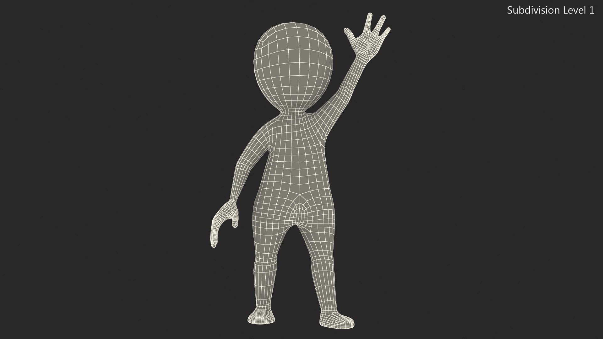 3D Waving Stickman model - TurboSquid 1896639