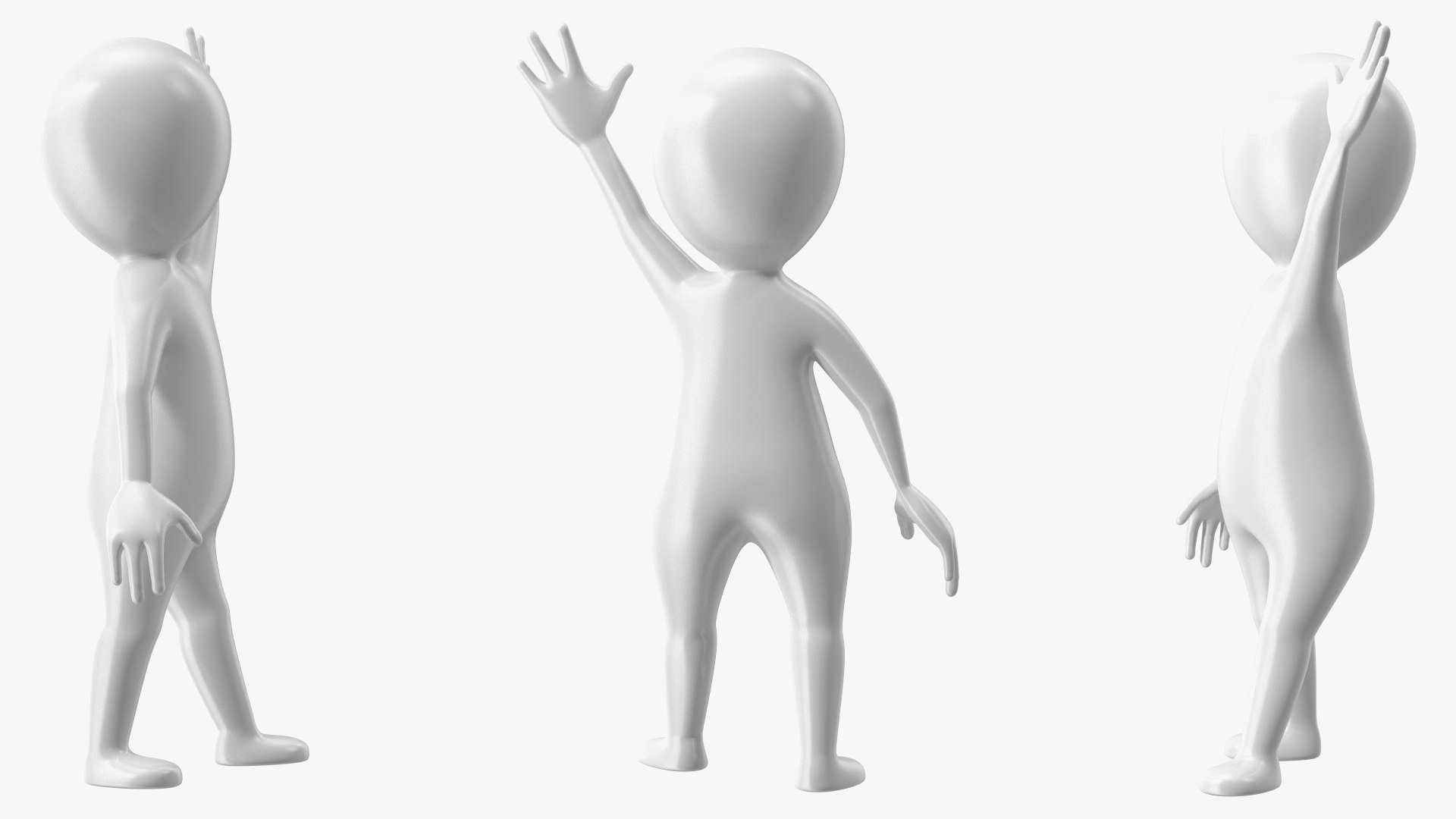 3D Waving Stickman Model - TurboSquid 1896639
