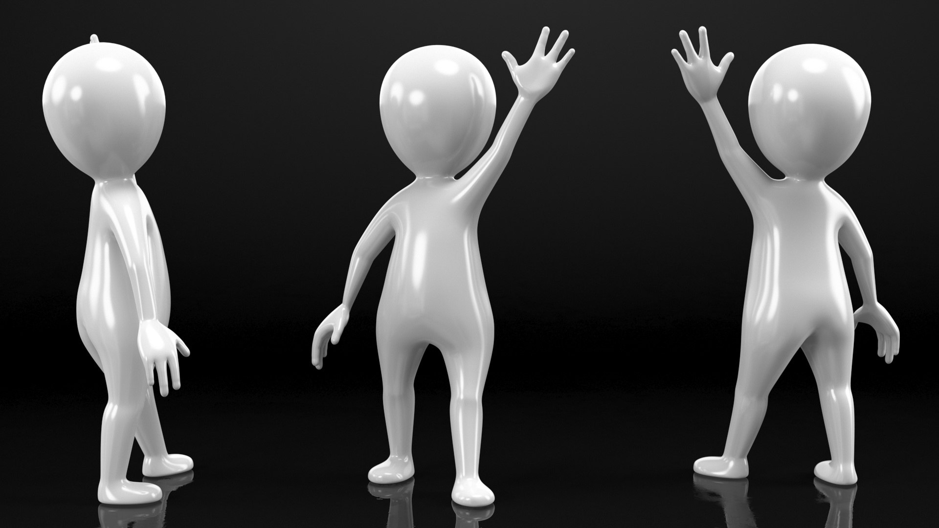3D Waving Stickman Model - TurboSquid 1896639