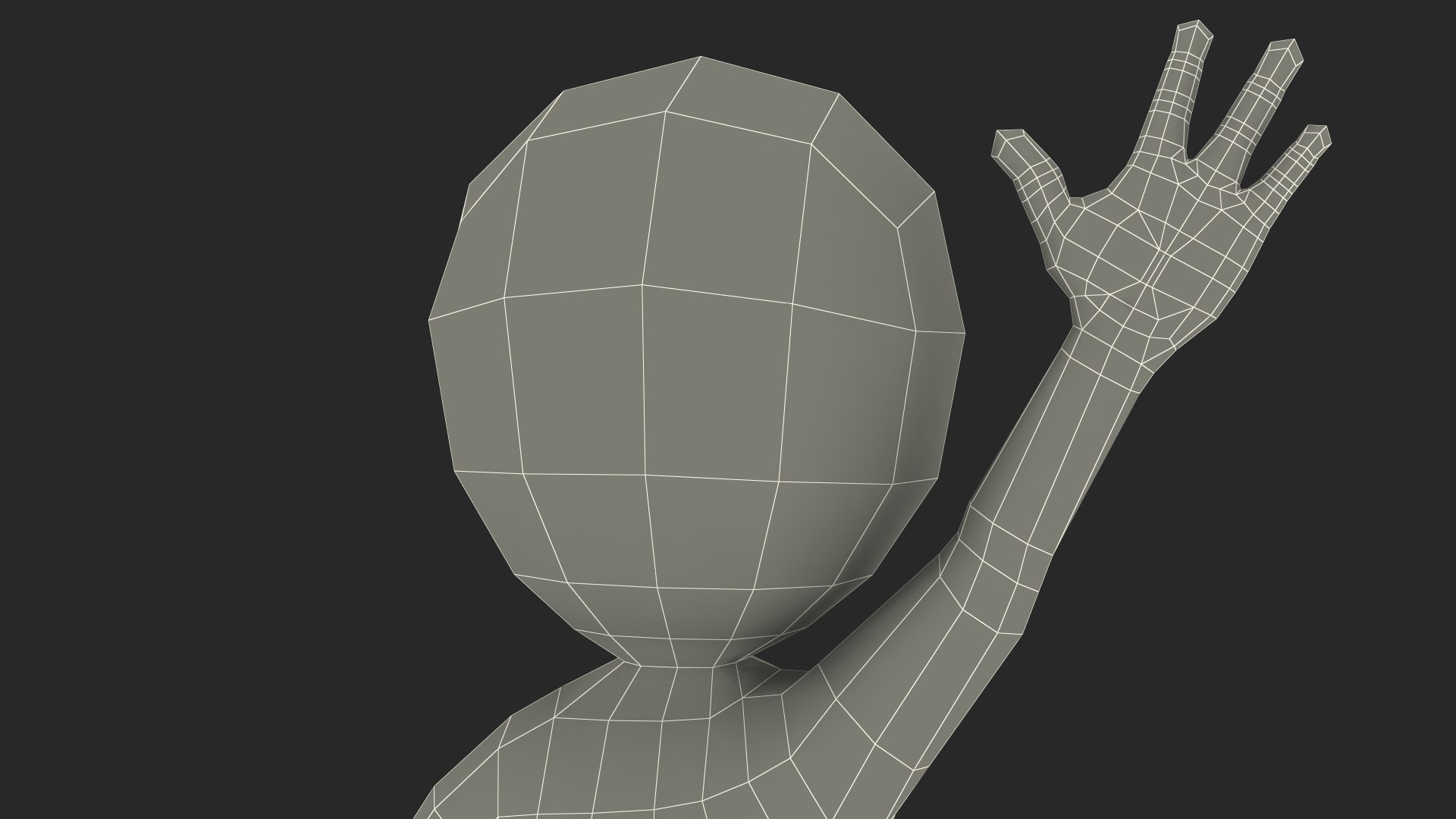 3D Waving Stickman model - TurboSquid 1896639