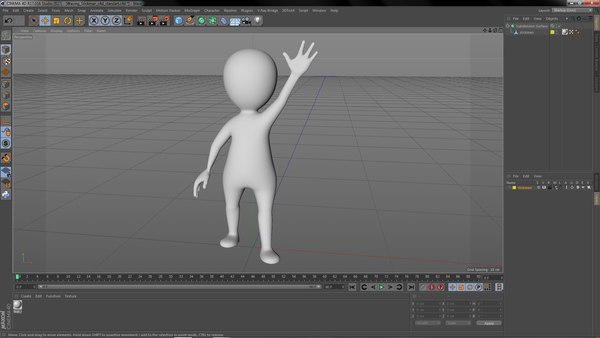3D Waving Stickman model - TurboSquid 1896639