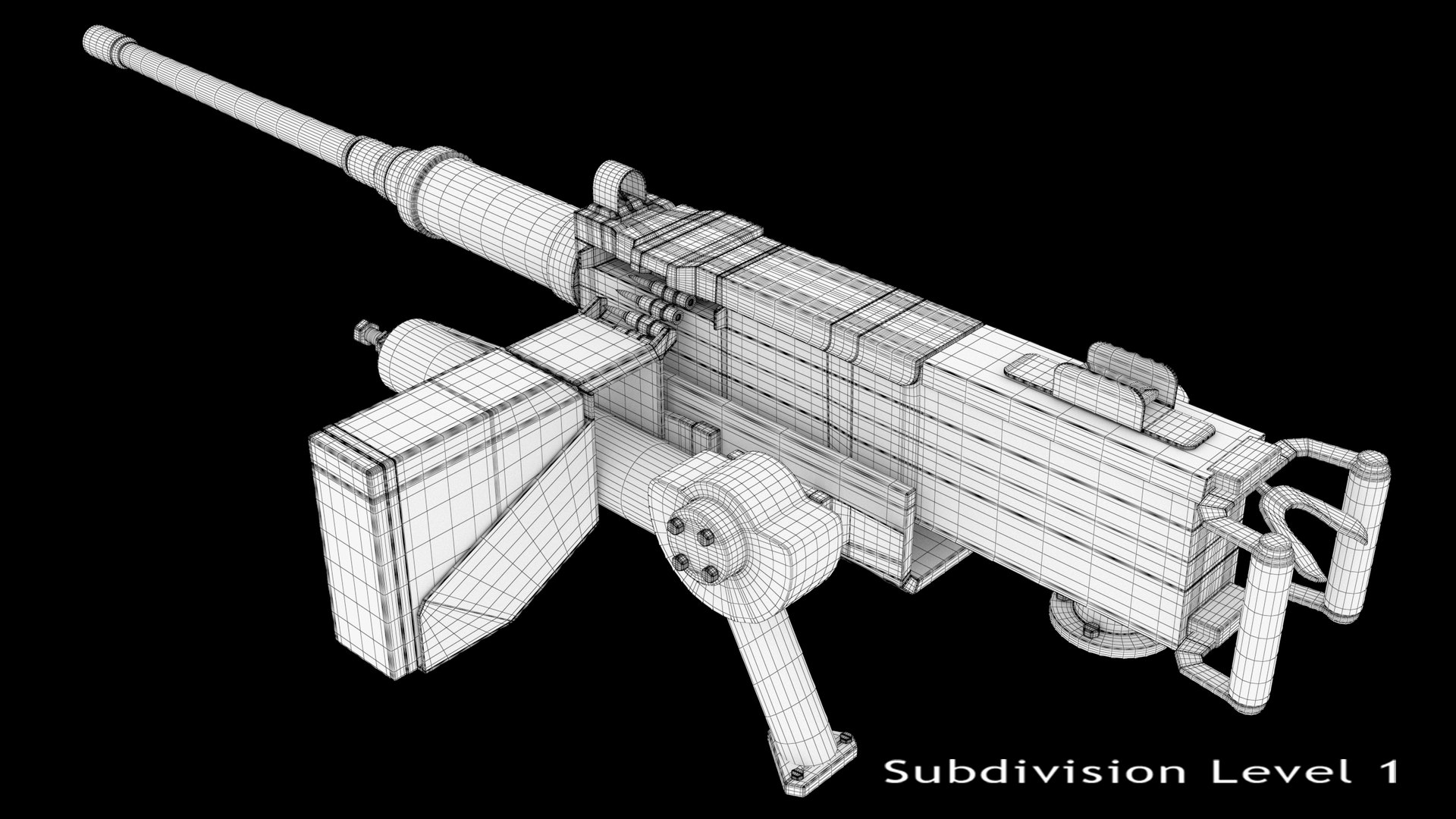 Machine Gun Browning M2 PBR 3D Model - TurboSquid 2306214