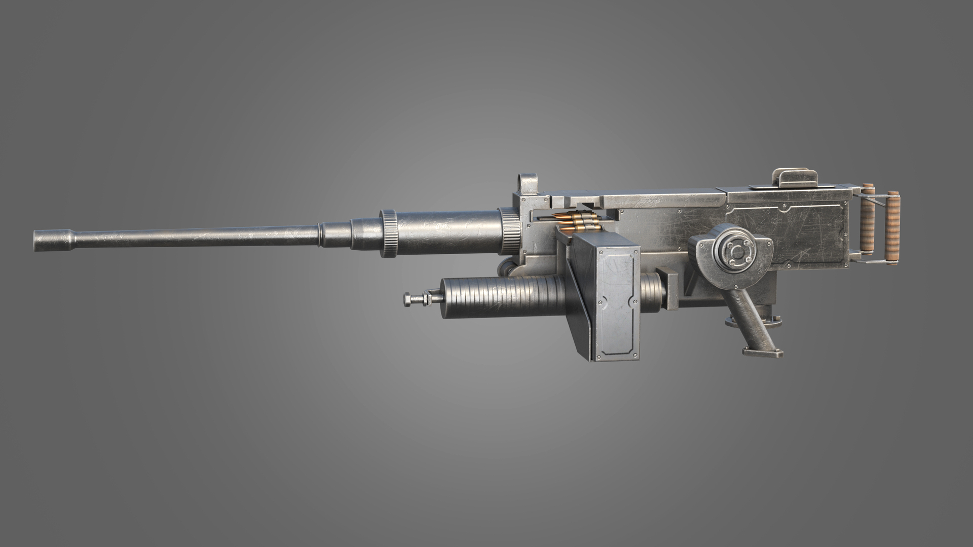 Machine Gun Browning M2 PBR 3D Model - TurboSquid 2306214