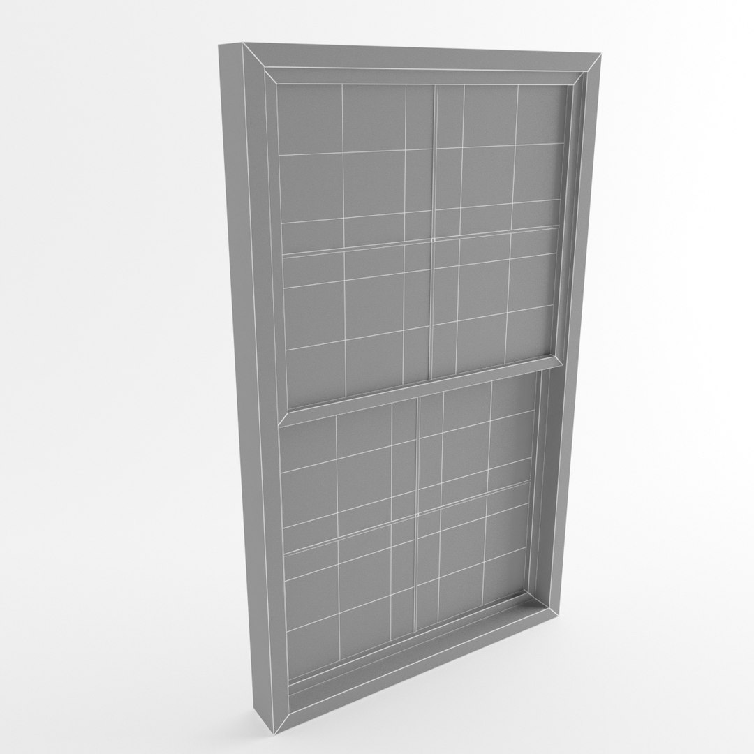 3d Model Double Hung Sash Window