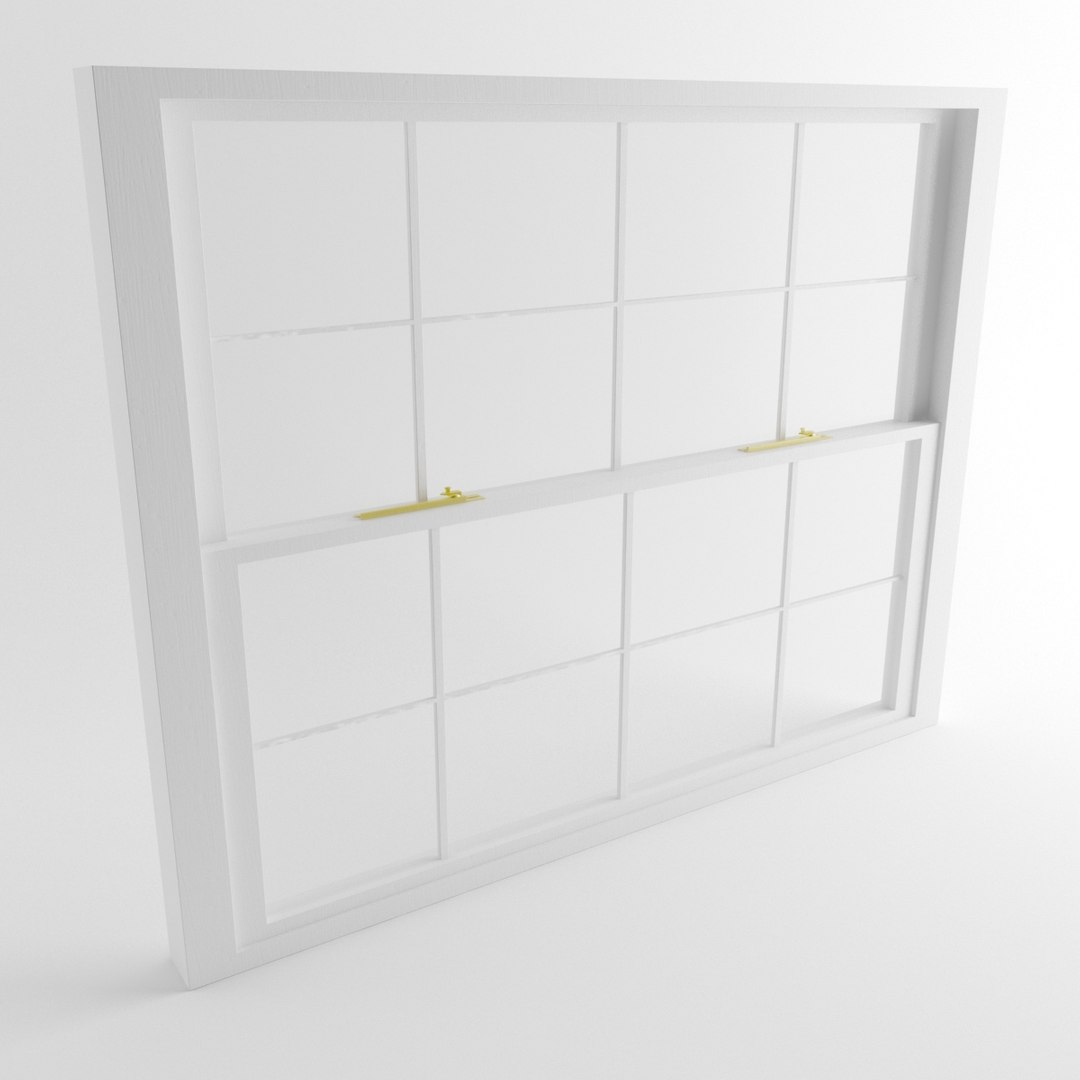 3d Model Double Hung Sash Window