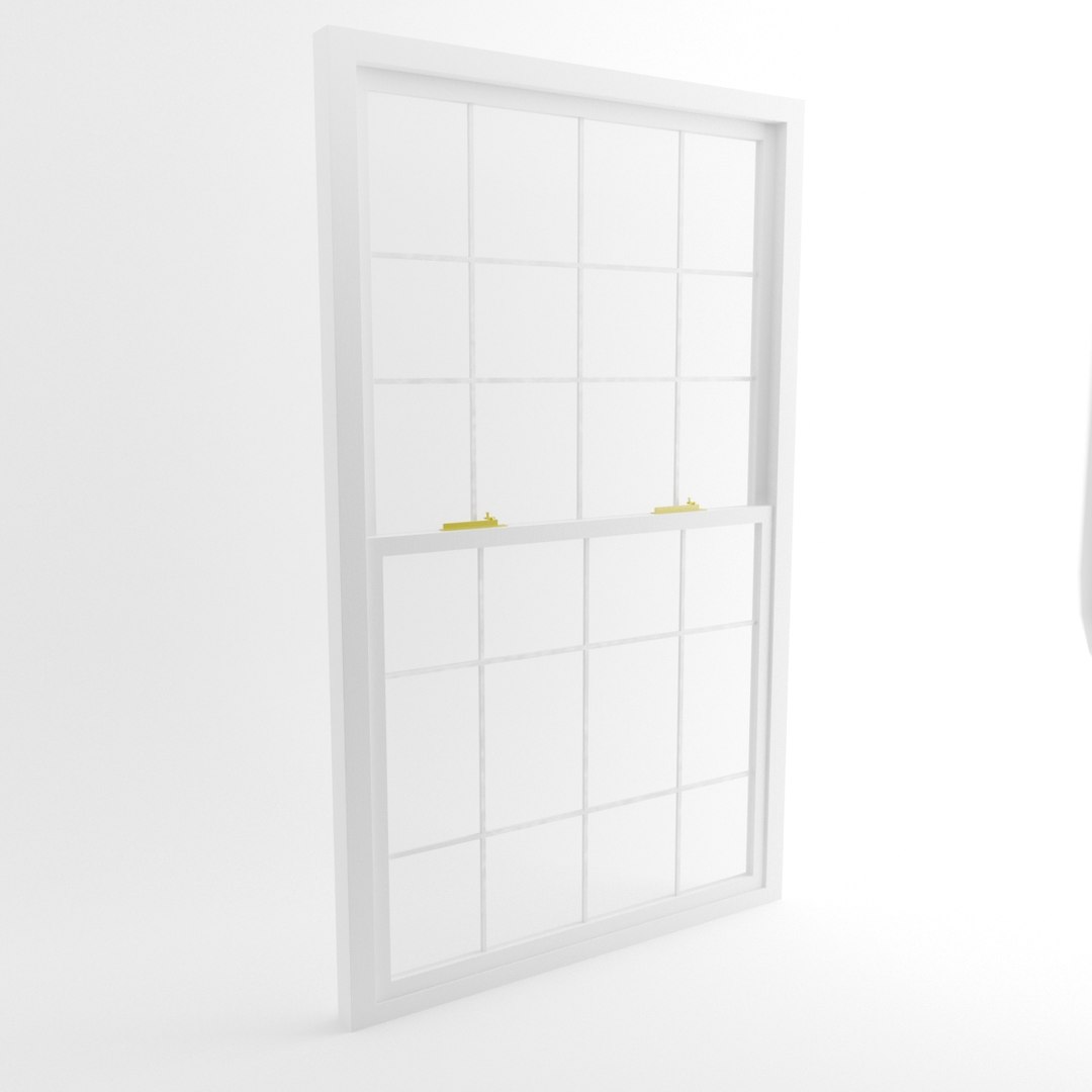 3d Model Double Hung Sash Window