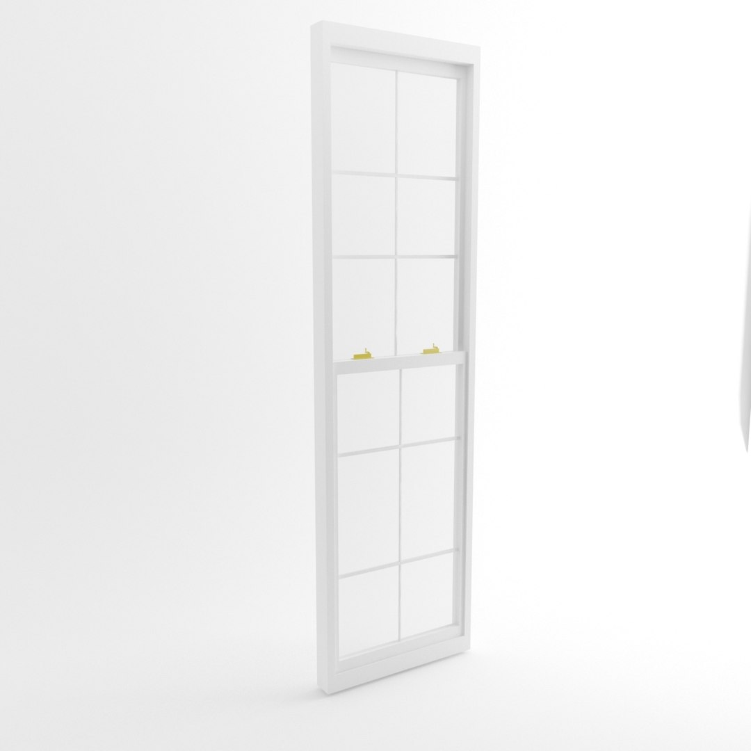 3d Model Double Hung Sash Window