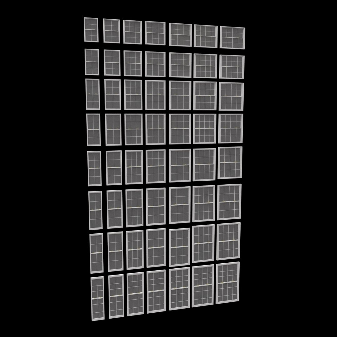 3d Model Double Hung Sash Window