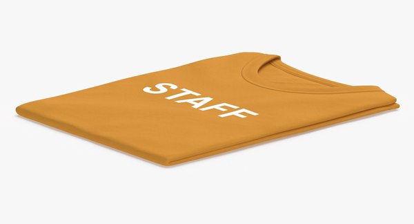 3D model Female Crew Neck Folded Orange Staff 01 - TurboSquid 1758976