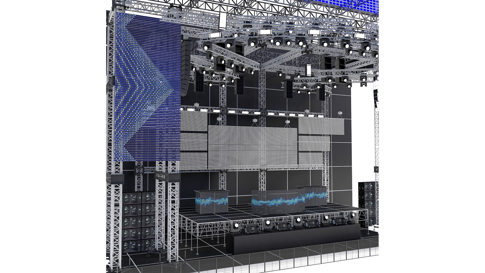 3D EDM Concert Stage 2 - TurboSquid 1875309