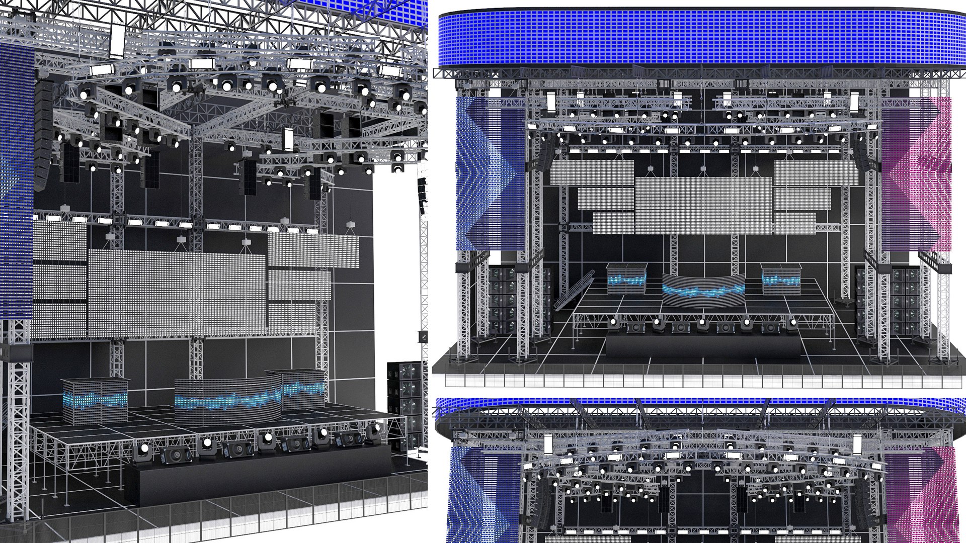 3D EDM Concert Stage 2 - TurboSquid 1875309