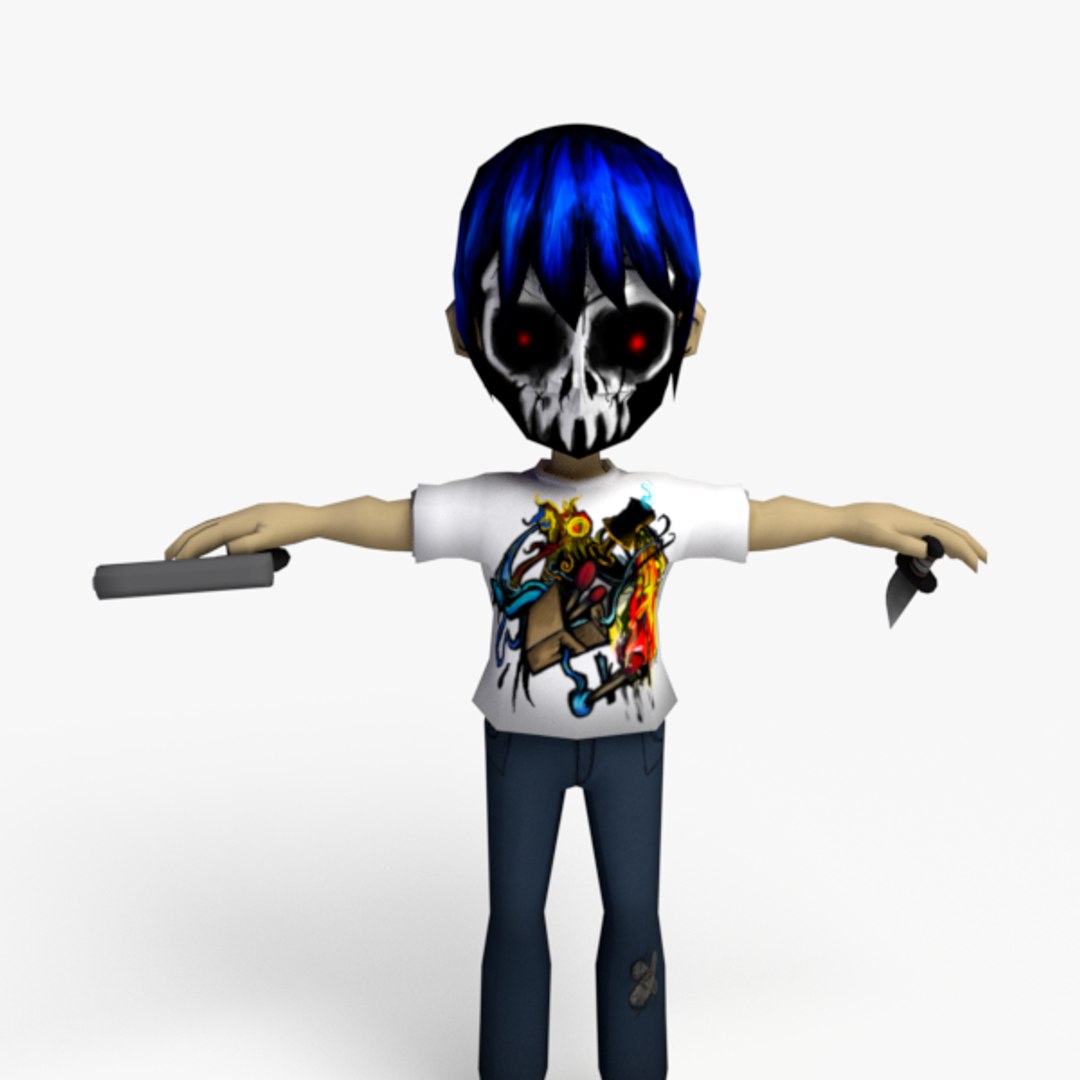 Cartoon Thug 3d Model
