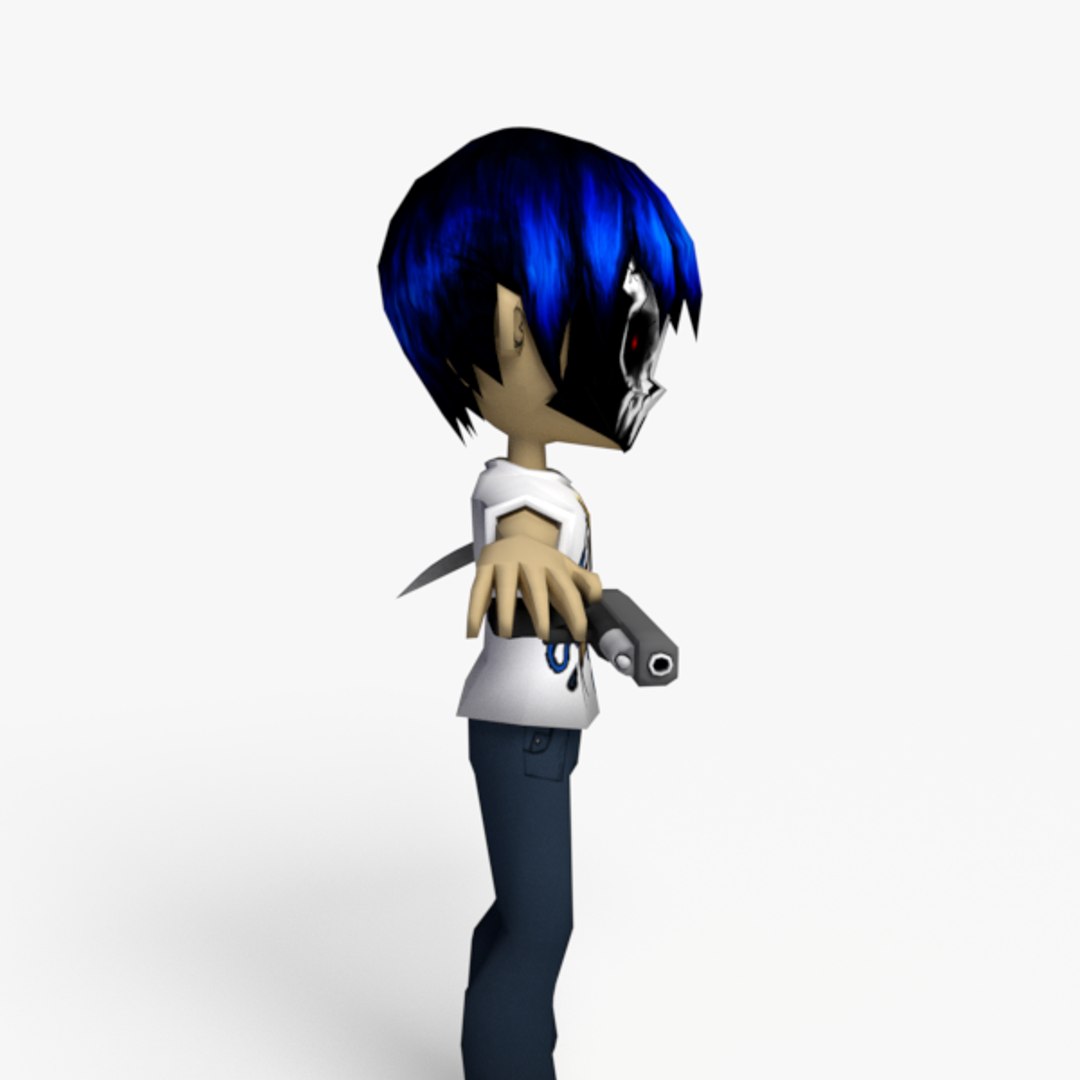 Cartoon Thug 3d Model