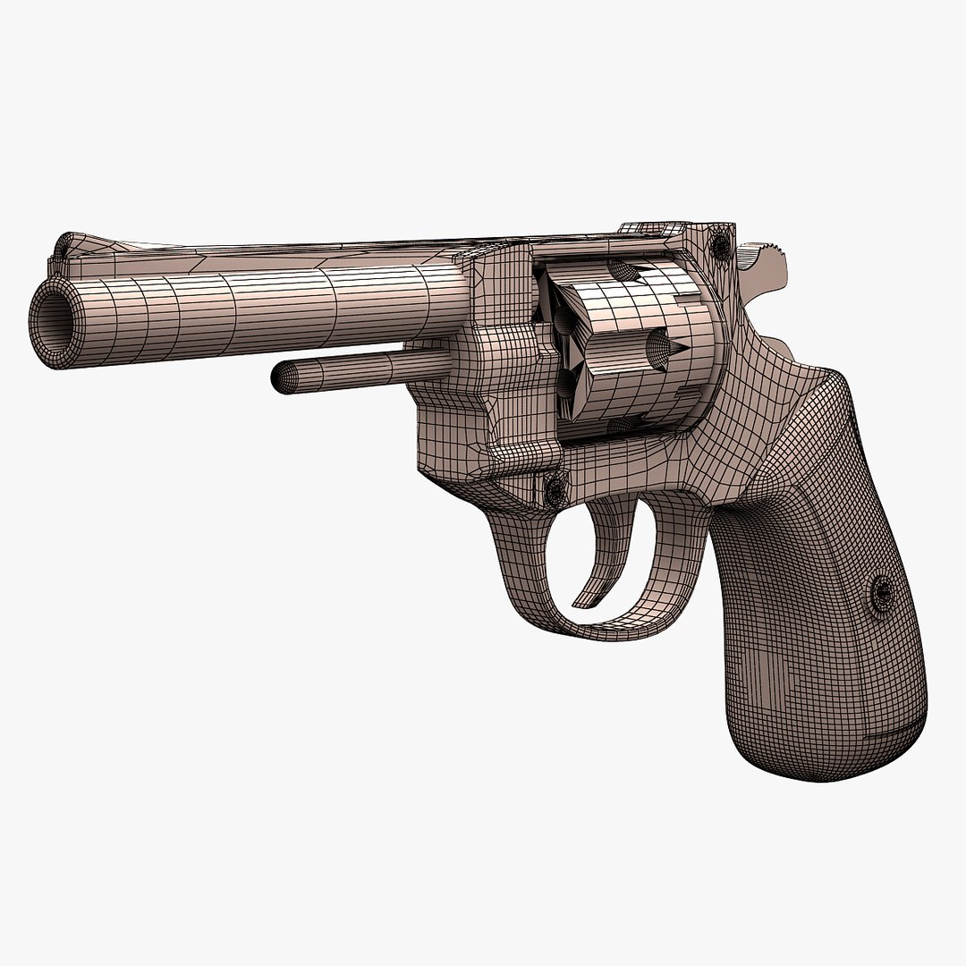 3d revolver model