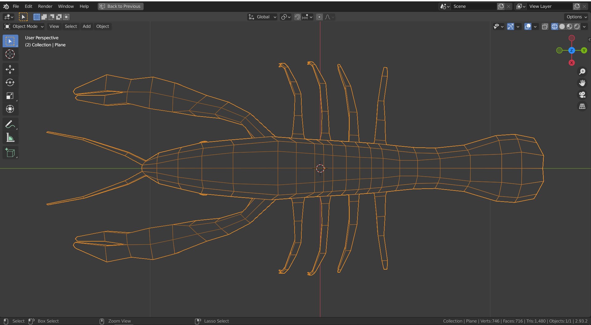 Low-poly Crayfish 3D Model - TurboSquid 1806926