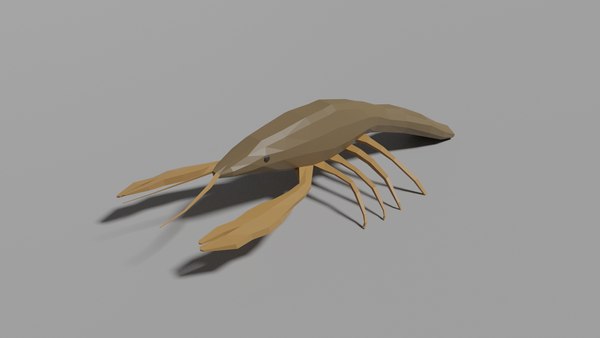 Low-poly Crayfish 3D model - TurboSquid 1806926