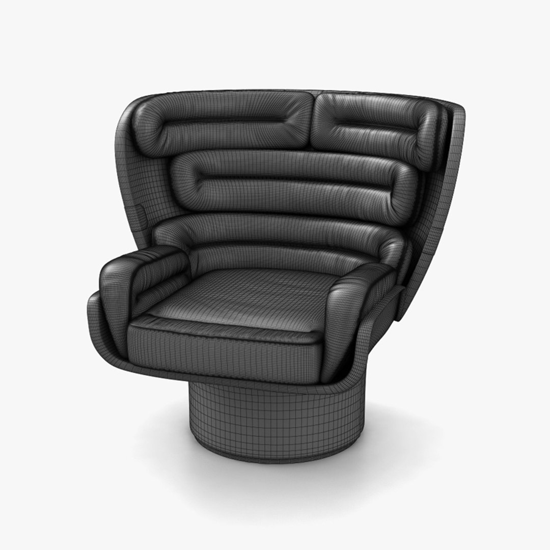 Joe Colombo Elda Armchair 3D model - TurboSquid 1985638