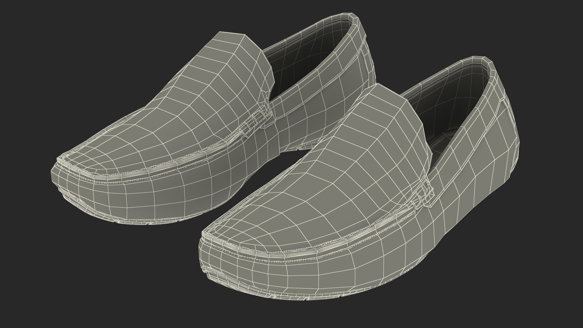 Tan Leather Loafer Shoes 3D Model - TurboSquid 1487021