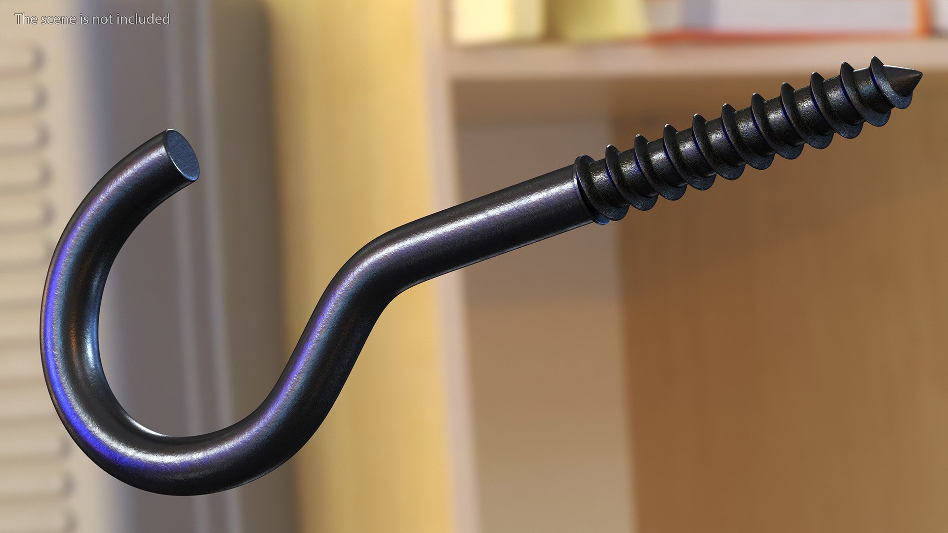 Assorted Metal Screw Hooks Set Black 3D Model - TurboSquid 2217940