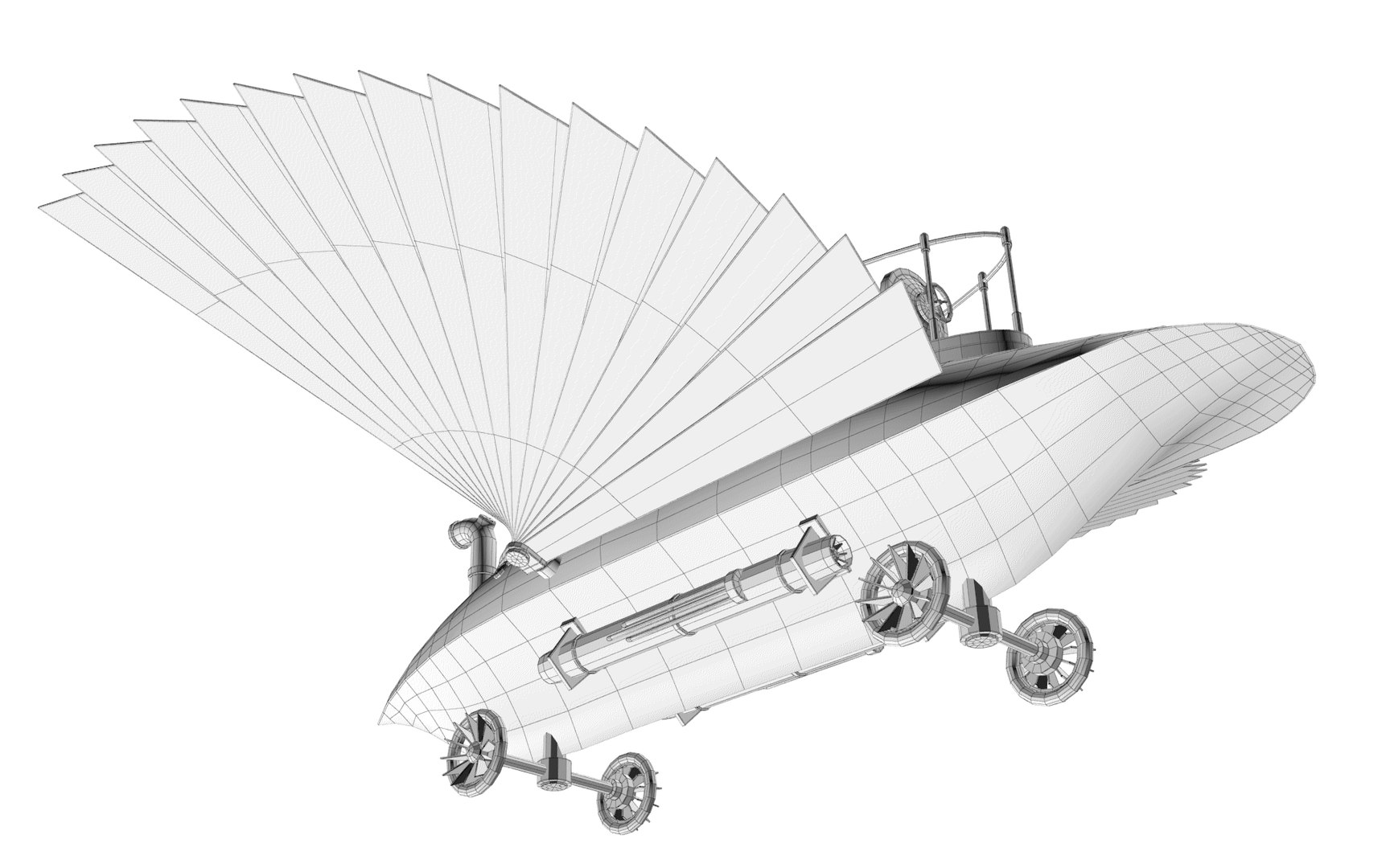 3D Jules Verne Flying Machine - TurboSquid 2389550