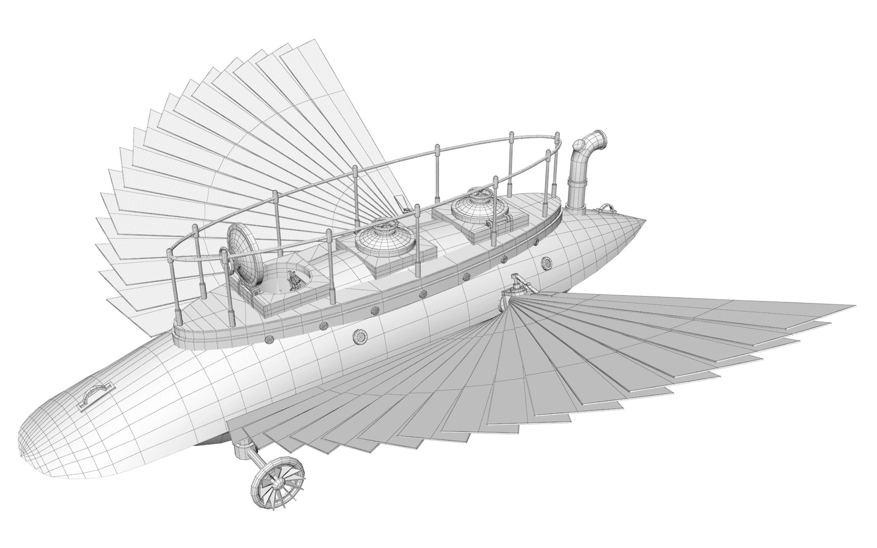 3D Jules Verne Flying Machine - TurboSquid 2389550