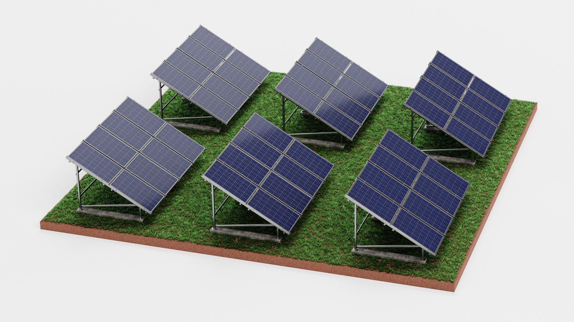 3D Solar Farm 4 Model - TurboSquid 1736932