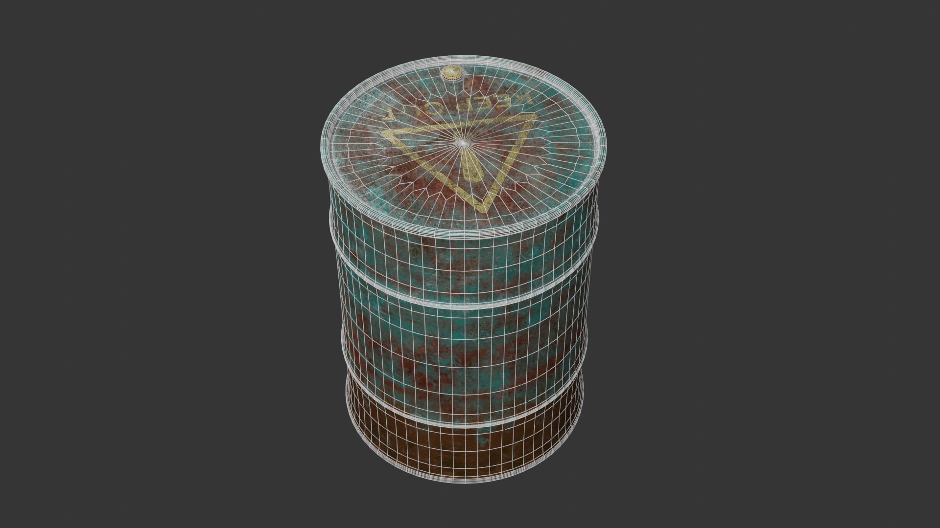 Rusty Radioactive Barrel PBR 3D model - TurboSquid 1941883