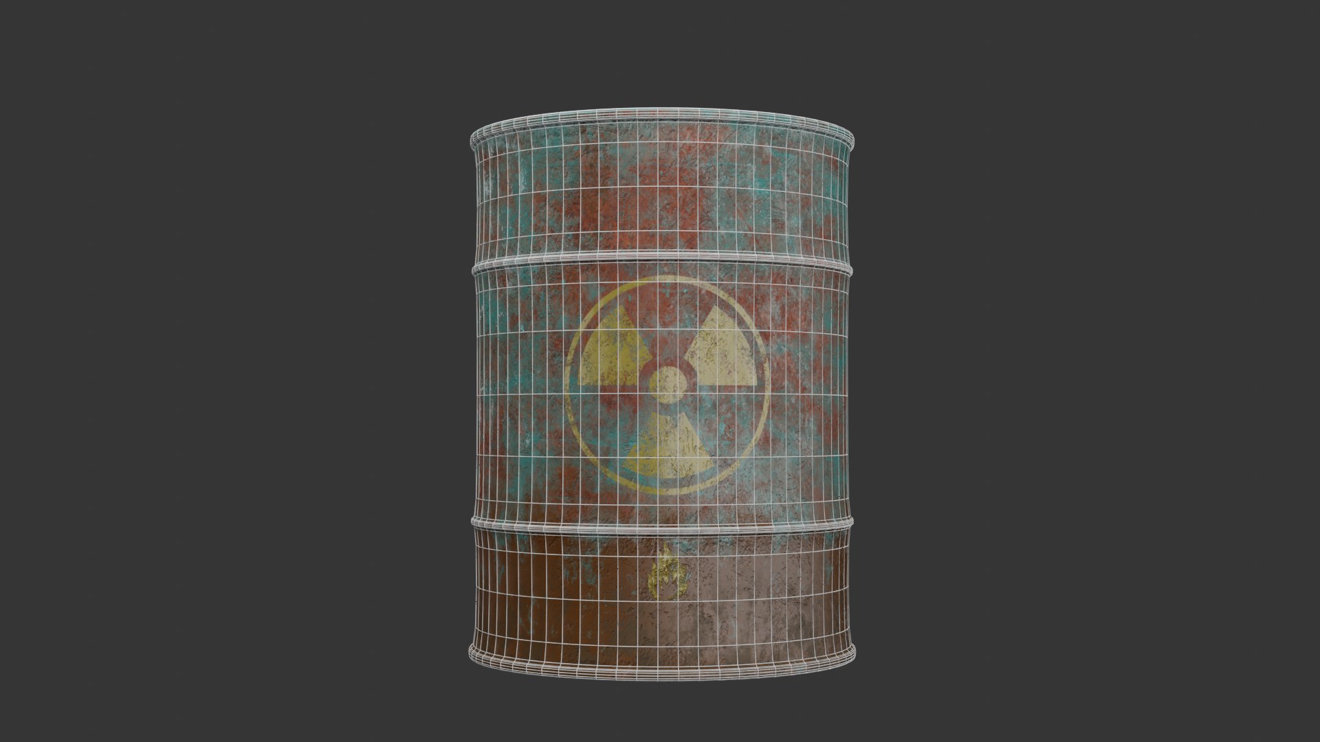 Rusty Radioactive Barrel PBR 3D model - TurboSquid 1941883