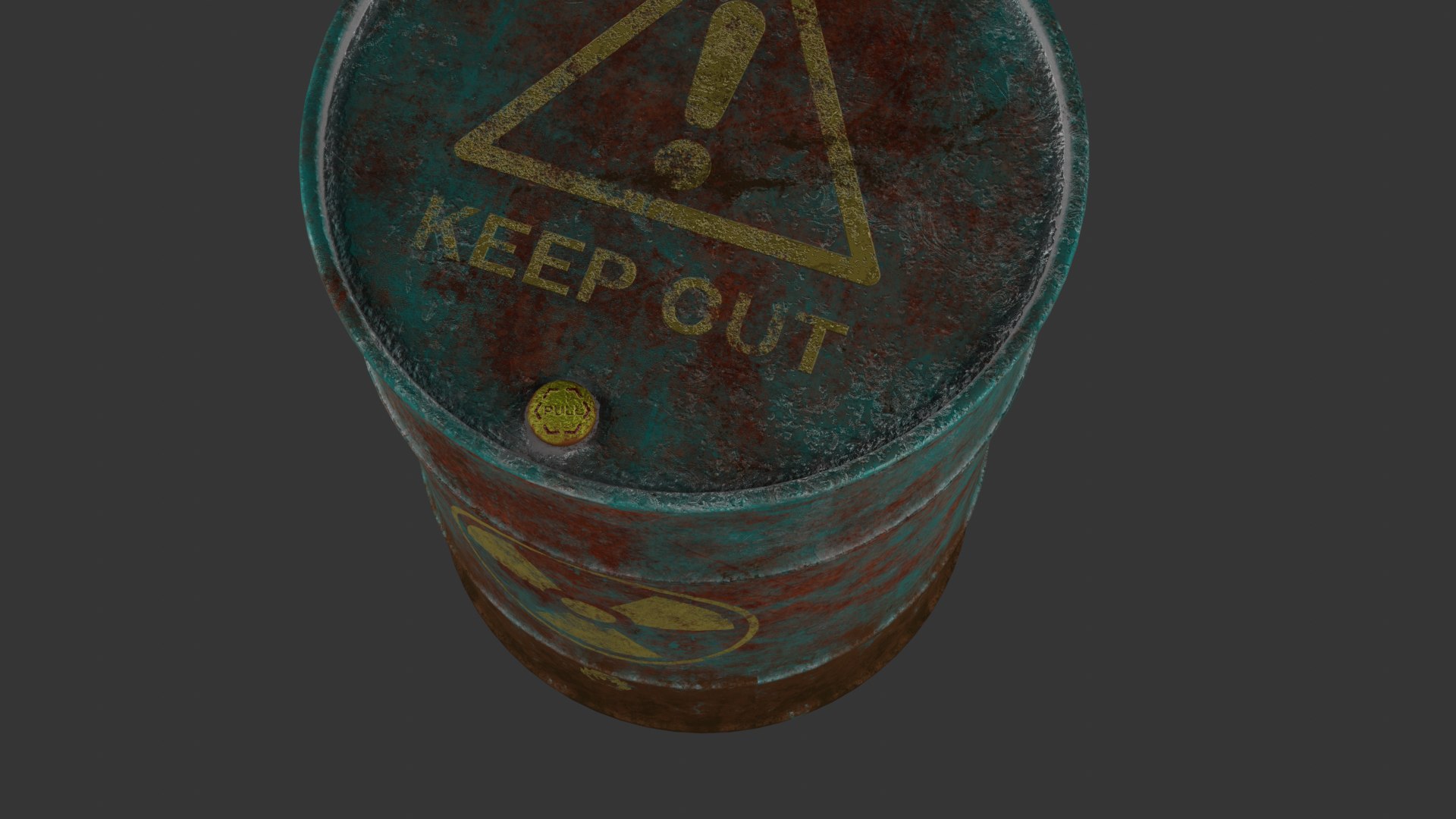 Rusty Radioactive Barrel PBR 3D model - TurboSquid 1941883