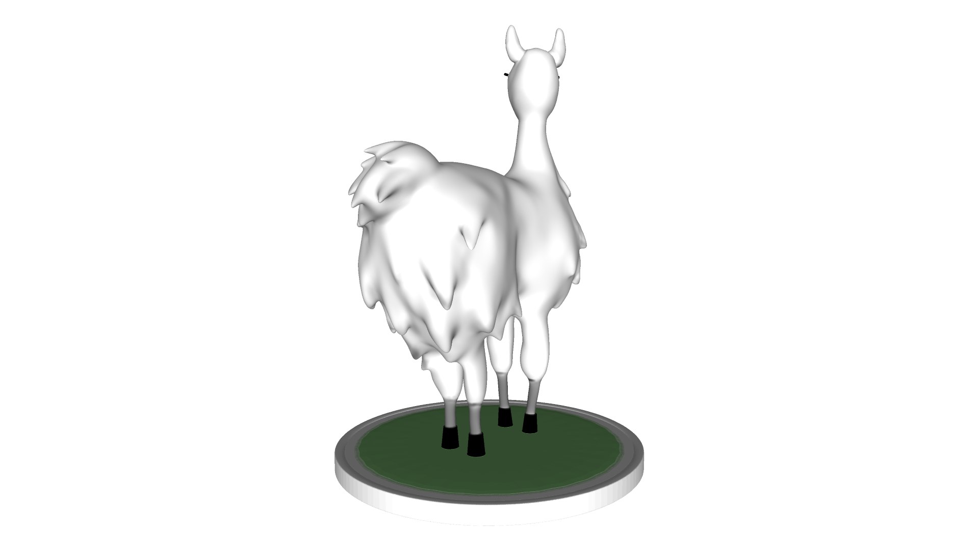 3D Cute Grumpy Lama - TurboSquid 1351735