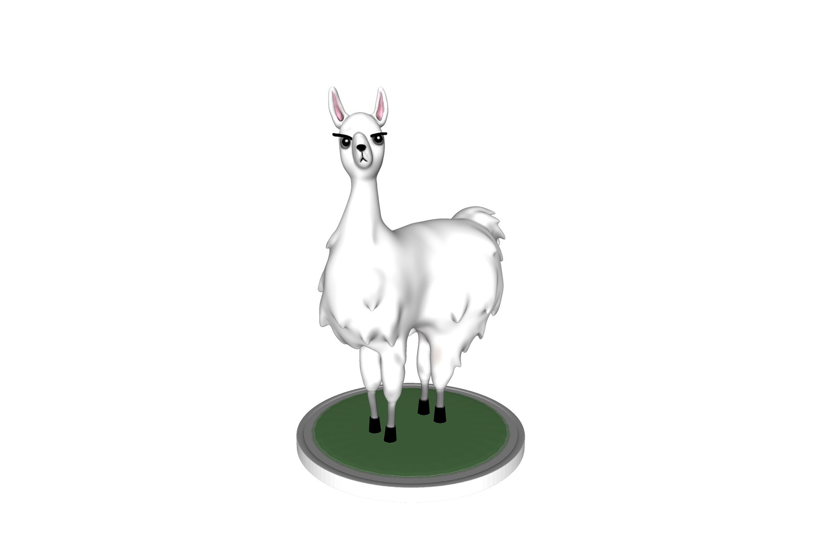 3D Cute Grumpy Lama - TurboSquid 1351735