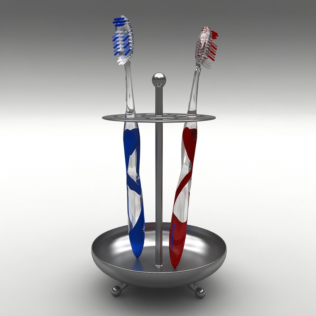 Toothbrushes Stand 3d Model