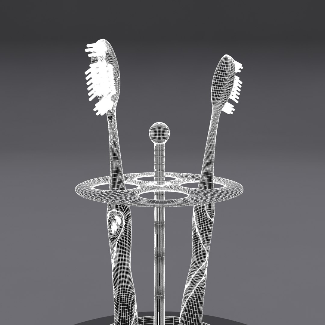 Toothbrushes Stand 3d Model