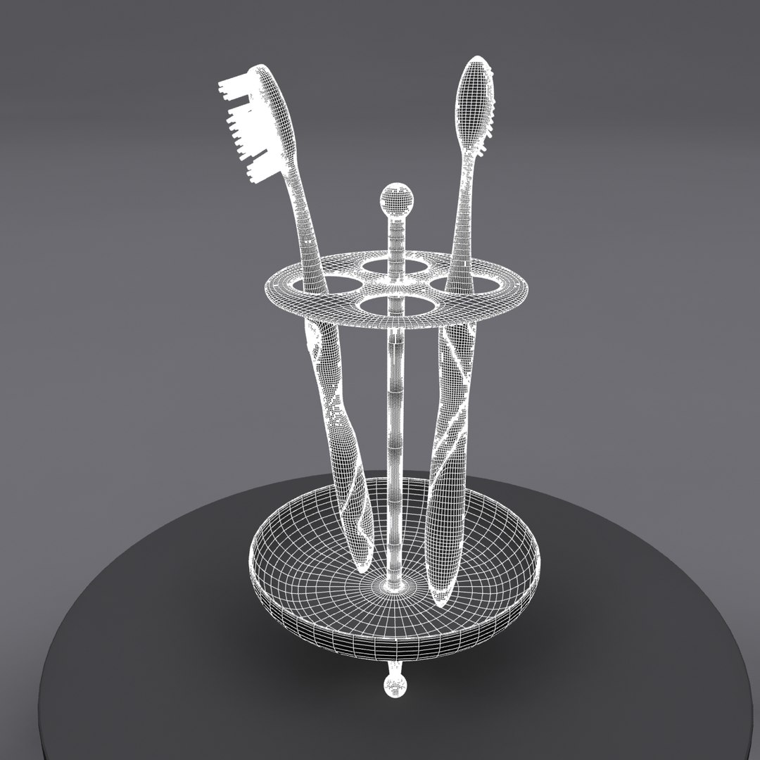 Toothbrushes Stand 3d Model