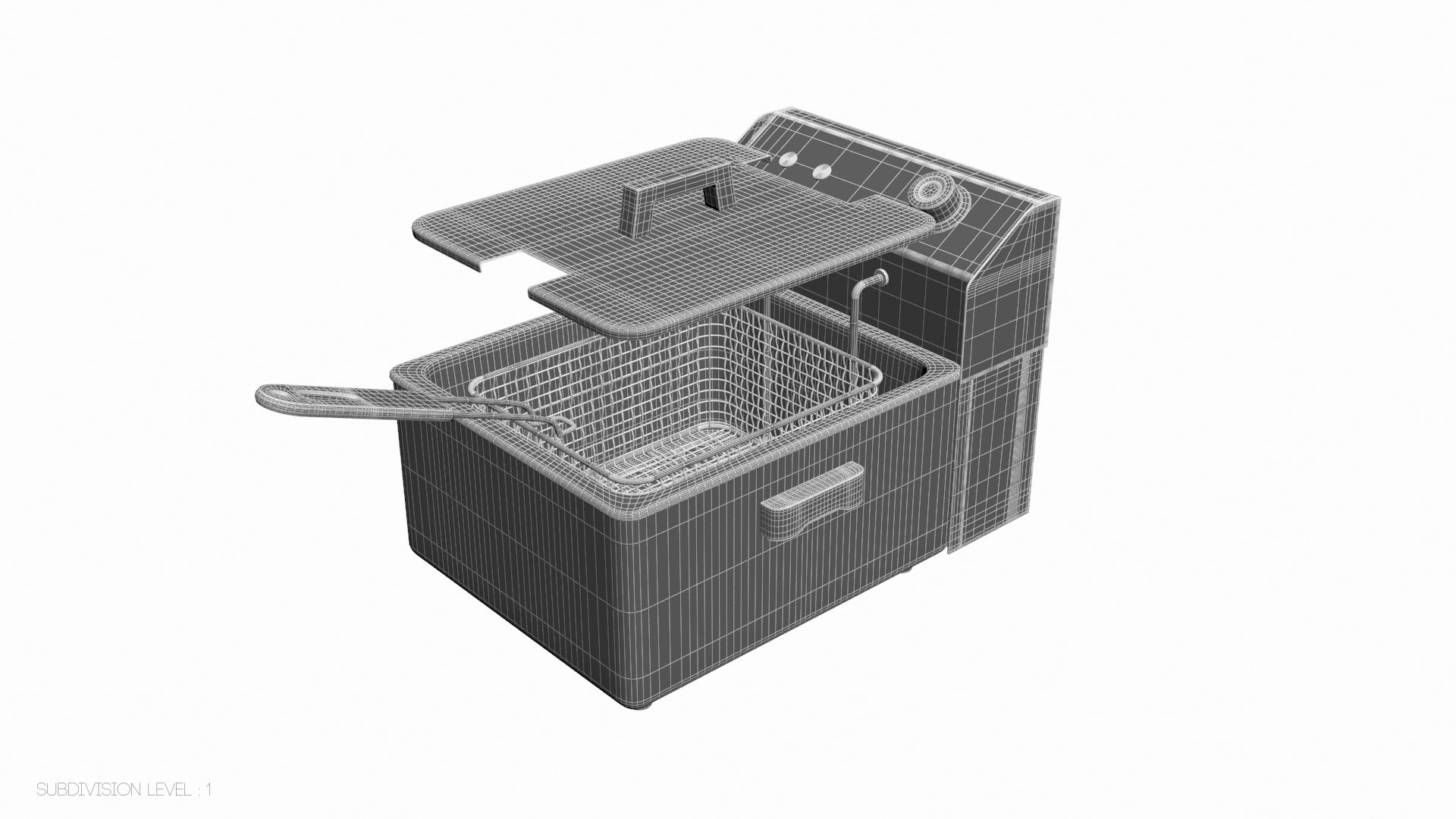 3D Model Single Tank Electric Fryer - TurboSquid 1491432