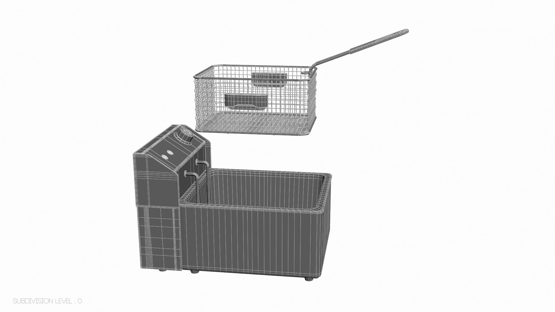 3D Model Single Tank Electric Fryer - TurboSquid 1491432