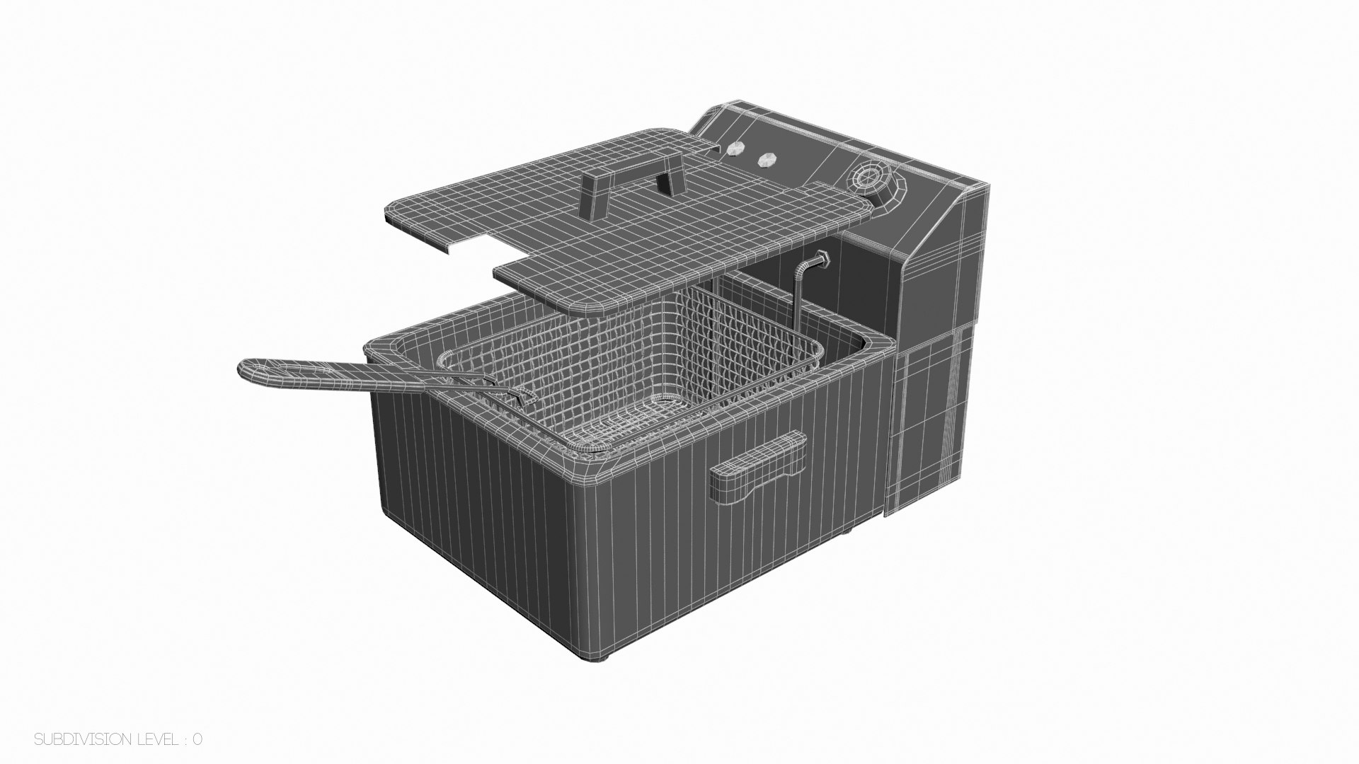 3D Model Single Tank Electric Fryer - TurboSquid 1491432